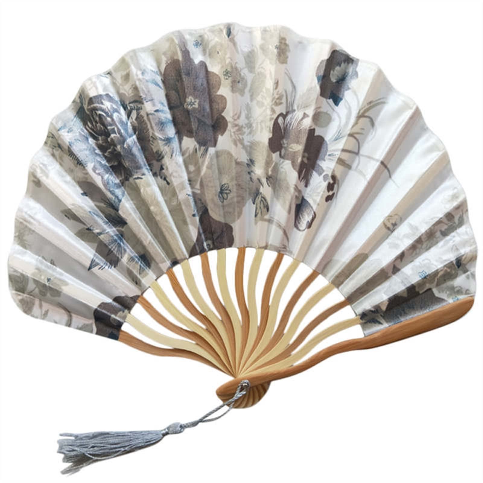 ONILA Folding Hand Fan Pattern Chinese Style Hand Held Fans Silk Bamboo Folding Fans Handheld Wedding Hand Fan Cool Bamboo Flower Personalized 19feb19 Handheld Fans (Color : E)