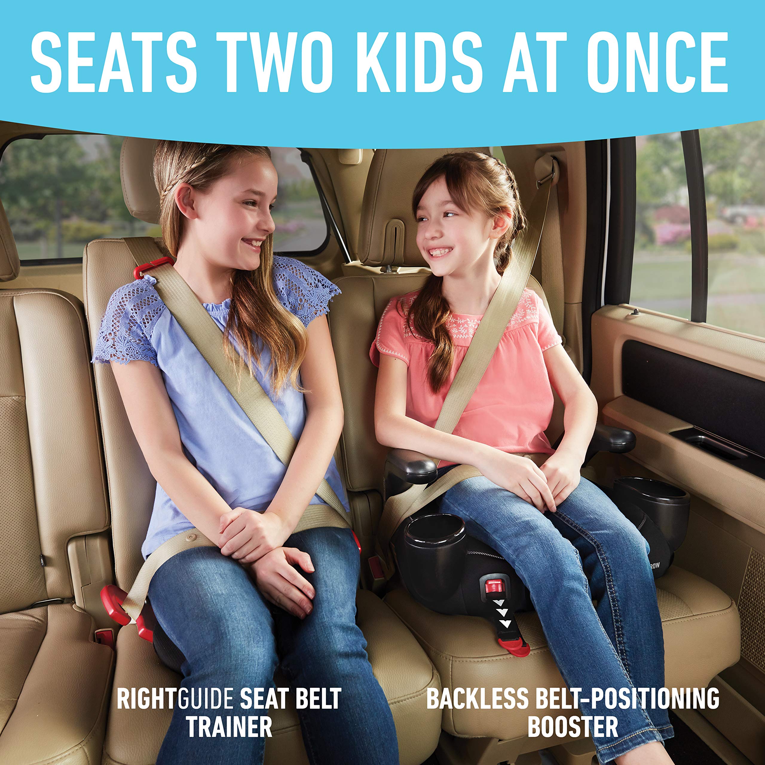 Graco TurboBooster Grow High Back Booster Seat, Featuring RightGuide Seat Belt Trainer, West Point 1 Count (Pack of 1)