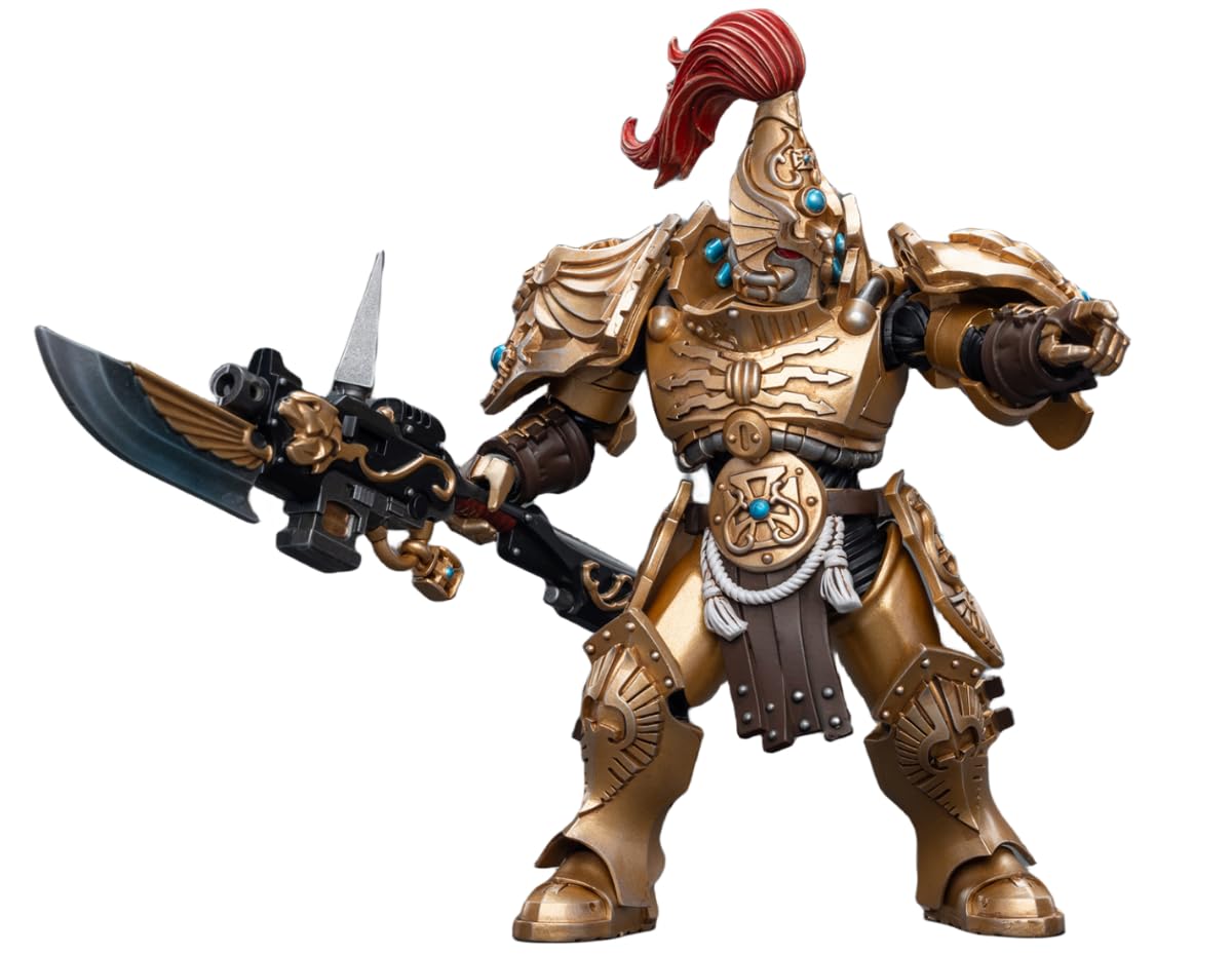 HiPlay JoyToy Warhammer 40K Collectible Figure: Adeptus Custodes Custodian Guard with Guardian Spear 1:18 Scale Action Figures JT7806 (Guard with Guardian Spear)