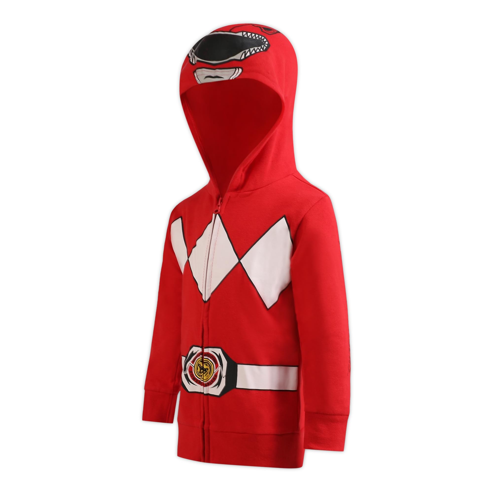 Hasbro Power Rangers Boys’ Zip Up Hoodie for Little Kids – Blue/Red