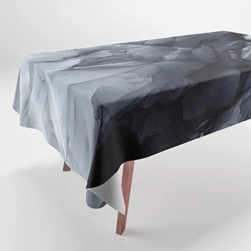 NUER Smoke Style Printed Tablecloths Home Decor Rectangular Party Tablecloths Smudge Resistant Tablecloth Dust Cover A7 140x210cm