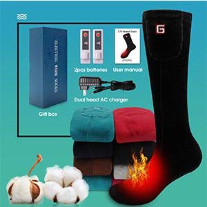 Heated Socks for Men Woman Elecrtic Socks 3 Heating Settings for Hunting Hiking Camping Fishing Rechargeable Battery Socks