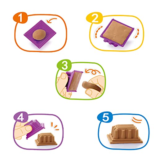 Yiqis Dough and Play Sand & Air Dry Clay Molding Toys and Tools Kits Sets for Kids Ages 4-8,18PCS, Includes 8 World Landmarks Building Molds,2 Cutter Tools,8 Dough Colors