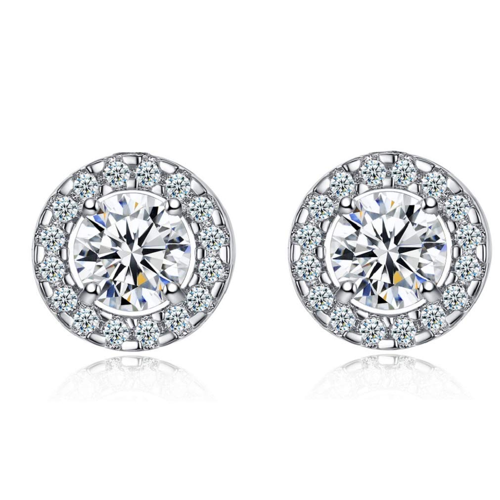 Harlorki Women's Silver Alloy Metal Rhinestone Crystal Wedding Necklace Earring Finger Ring Pendent Charm Jewelry Set