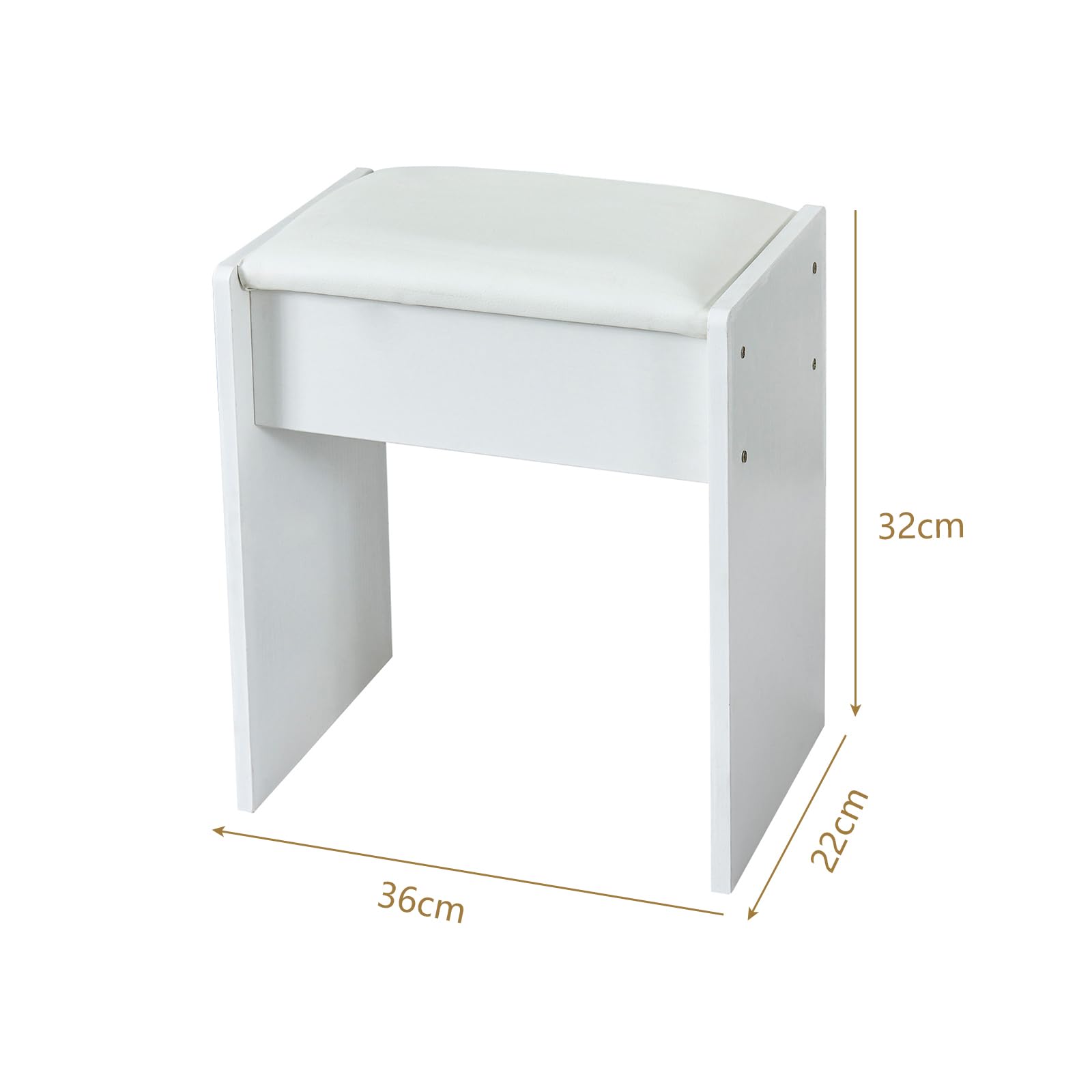 Hikooo Large Makeup Vanity 42" W Dresser with Lights and Mirror, 2 Large Drawer & Six Level Storage Dresser, 3 Color Lighting Modes Adjustable Brightness Bedroom Dressing Table - White