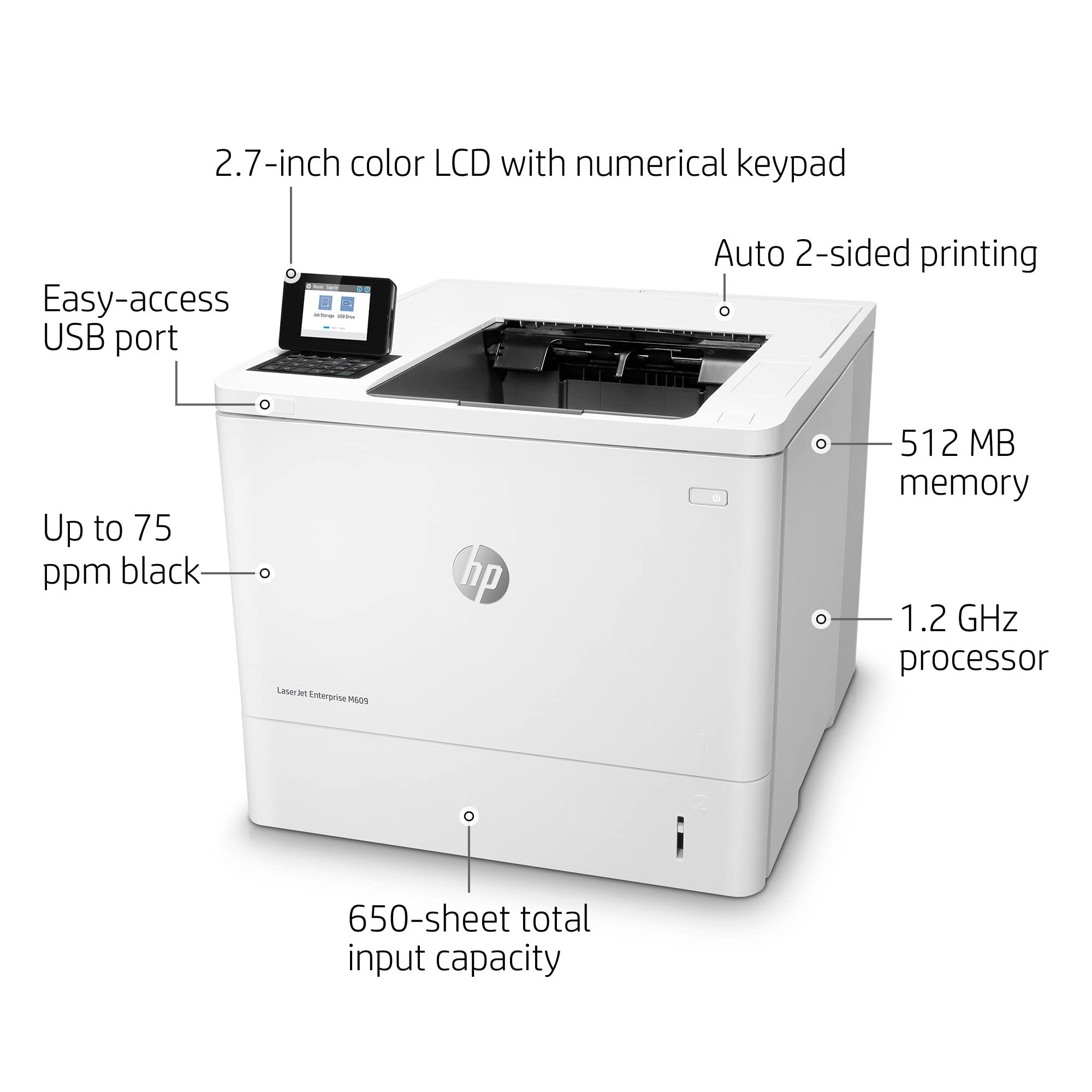 HP Laserjet Enterprise M609dn, Print
