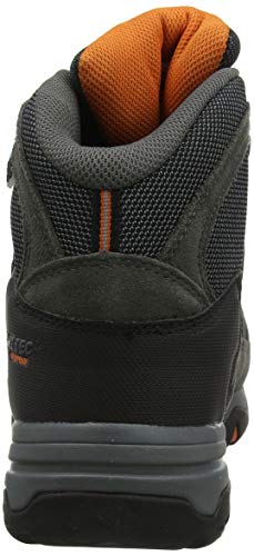 HI-TEC Men's Wide Fit Bandera II Water Proof Mens Boots in Charcoal/Graphite/Burnt Orange in Size UK 8 (EU 42/US 9)