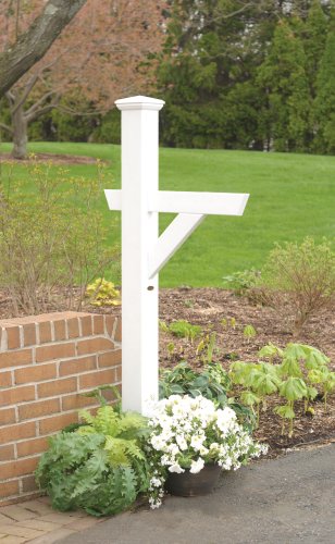 Highwood AD-MLBX1-WHE Hazelton Mailbox Post, Standard, White