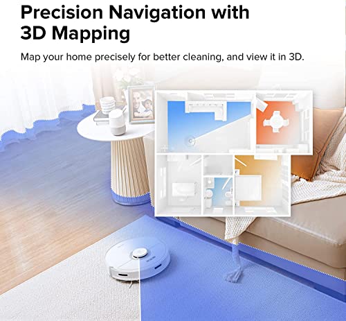 roborock Q7 Max Robot Vacuum and Mop Cleaner, 4200Pa Strong Suction, Lidar Navigation, Multi-Level Mapping, No-Go&No-Mop Zones, 180mins Runtime, Works with Alexa, Perfect for Pet Hair(White)
