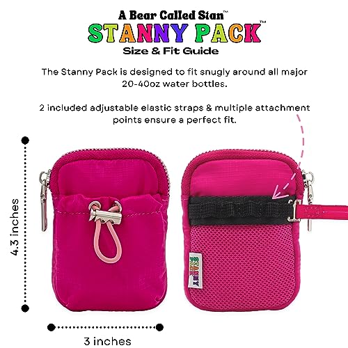 Stanny Pack | Water Bottle Pouch | Accessories Bag for Stanley Cup Tumbler, Hydro Flask, YETI, Owala, Simple Modern, HydroFlask Bottles | Compatible with 18oz, 20oz, 24oz, 32oz, 40oz (Berry Pink)