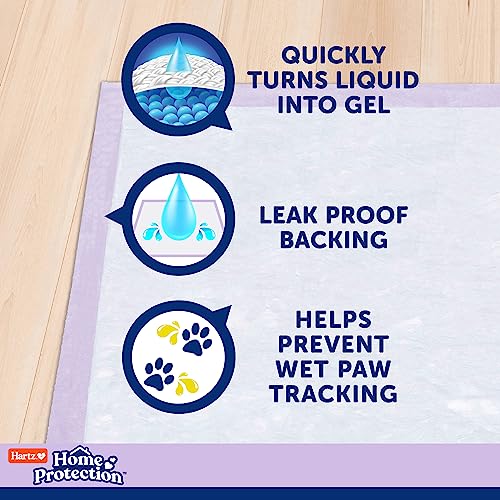 Hartz Home Protection Lavender Scented Dog Pads, XXL 40 count, Super Absorbent & Won't Leak, Odor Eliminating