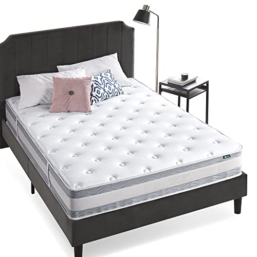 ZINUS 10 Inch Green Tea Cooling Gel Memory Foam Hybrid Mattress, Pocket Innersprings for Motion Isolation, Edge Support, Twin, White