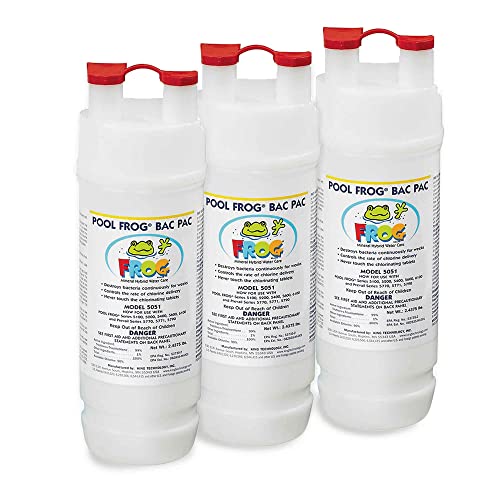 Pool FROG Model 6100 Mineral Reservoir + 3 Chlorine Bac Pacs, Mineral and Chlorine Replacement Cartridges for Pool FROG Model 6100