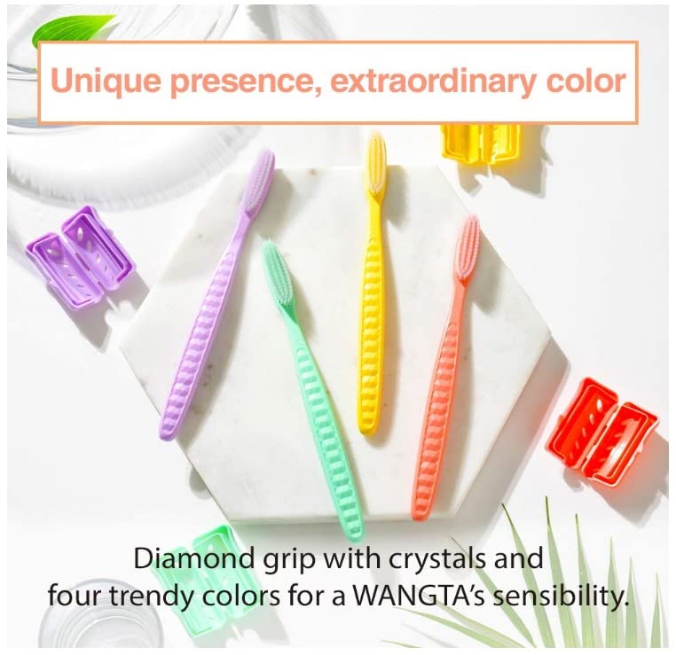 Samjung Wangta Soft Toothbrush, 6 Pack (Pastel White) β Best Manual Toothbrush for Maximum, Efficient Cleaning and Sensitive Gums and Teeth