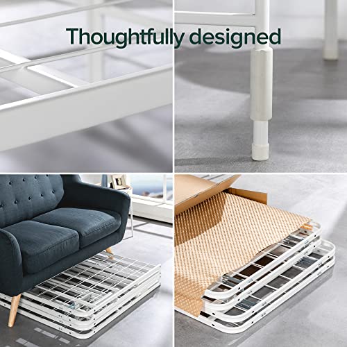 ZINUS SmartBase Tool-Free Assembly Mattress Foundation / 14 Inch Metal Platform Bed Frame / No Box Spring Needed / Sturdy Steel Frame / Underbed Storage, White, Cal King