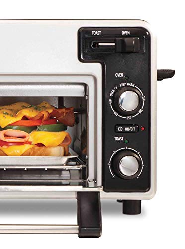Hamilton Beach Toastation Oven with 2 Slice Toaster Combo, Ideal for Pizza, Chicken Nuggets, Fries and More, Black (22720)