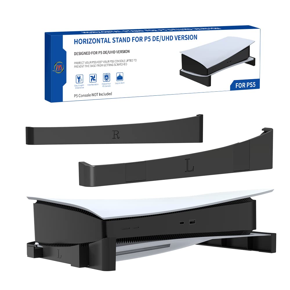 JDDWIN Console Wall Mount Kit for PS5 Disc and Digital Edition Compatible with PS5 Controller Headset VR2 Accessories Wall Mount Stand Holder (PC)