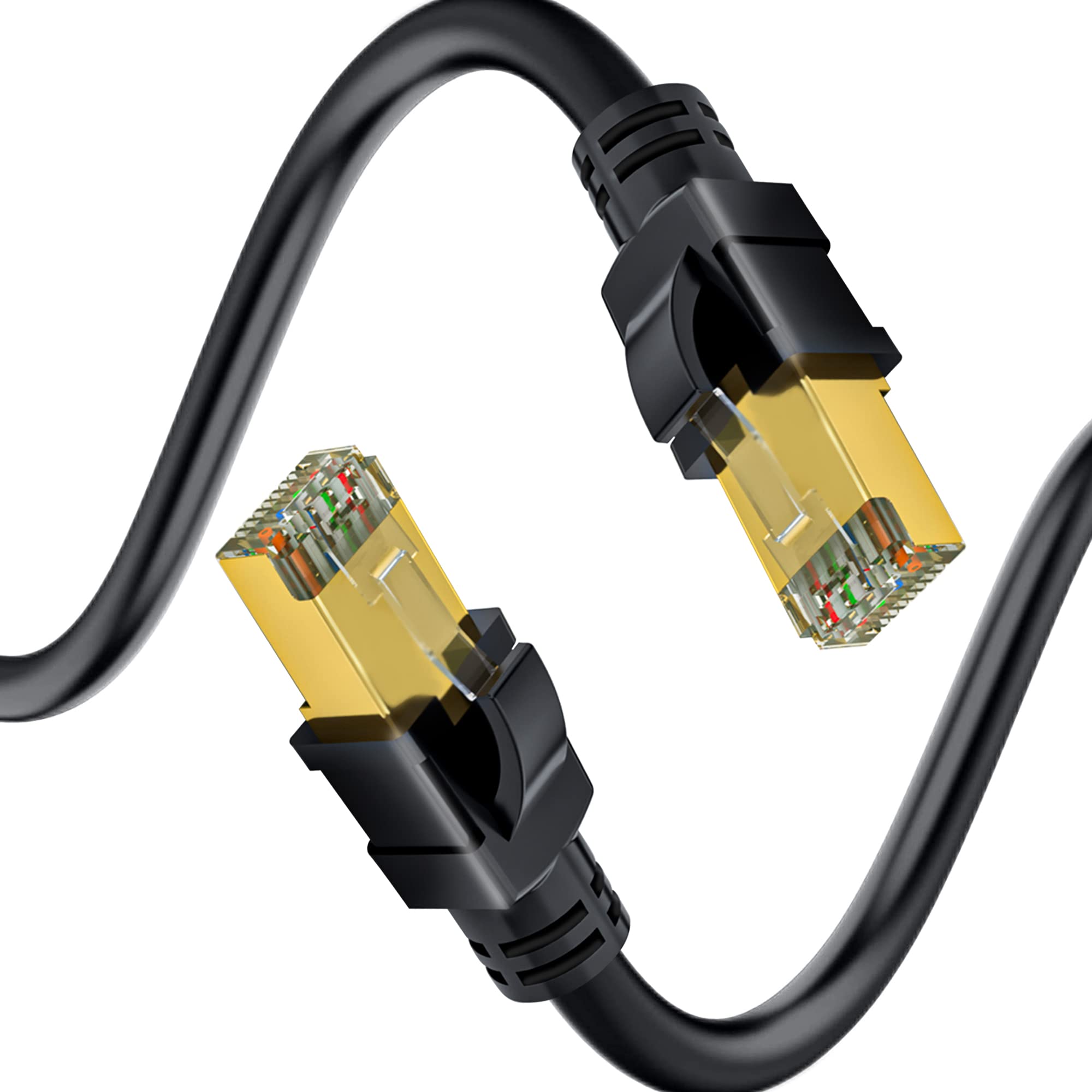 ShineKee Cat8 Ethernet Cable 300 FT,Indoor/Outdoor Long Eternet Cable, Heavy Duty high Speed LAN Network Cable, Double Shielded Internet Patch Cord,Weatherproof Direct Buria SFTP Rate