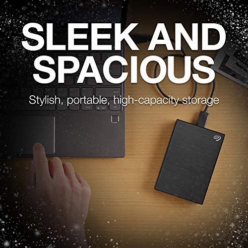 Seagate STHP5000400 Backup Plus 5TB External Hard Drive Portable HDD - Black USB 3.0 for PC Laptop and Mac, 1 Year MylioCreate, 2 Months Adobe CC Photography, 2-Year Rescue Service