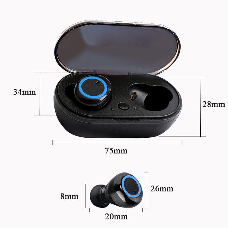 Y30 TWS Wireless Headphones Bluetooth 5.0 Earphone Noise Cancelling Headset Stereo Sound Music in-Ear Earbuds for All Smartphone