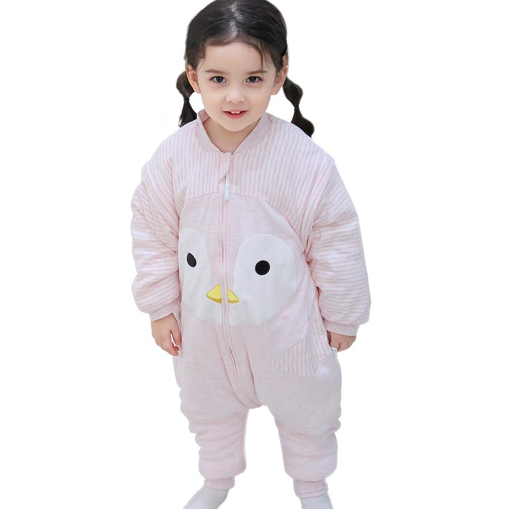 Happy Cherry Toddler and Early Walker Baby Wearable Blanket - 3.5 TOG Sleeping Sack with Legs Keeps Toddlers & Babies Warm During Sleep from Summer to Winter - Softest Sleepsuit