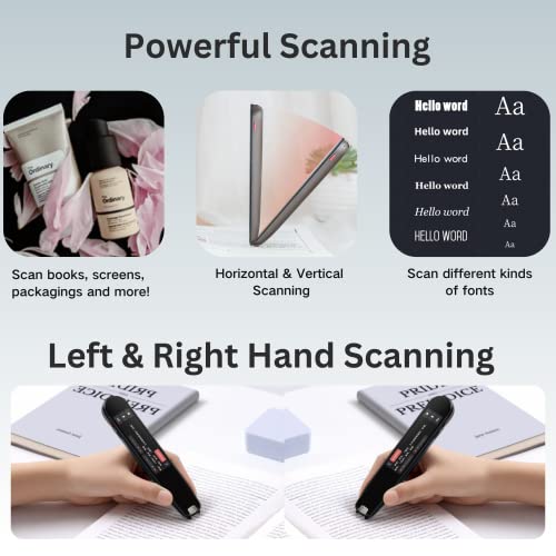 Youdao Dictionary Pen 3 | Scanning Pen for Dyslexia, Translator & Language Learning Pen for Chinese, Spanish & English | Exam Reader Pen | Electronic Dictionary 2.7.0 & 2.7.1 System