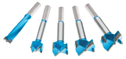 Roman Carbide DC1918 Carbide Forstner Bit Set, 1/2-Inch to 1-3/8-Inch, 5-Piece