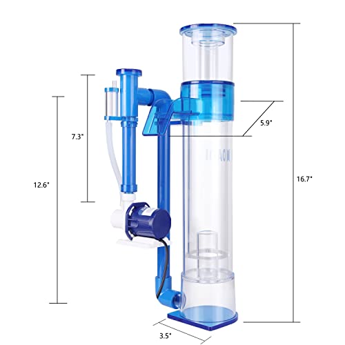 Protein Skimmers for Saltwater Aquariums, DC pump with Controller, Hang On Back Protein Skimmer for Fish Tanks up to 75 Gallons