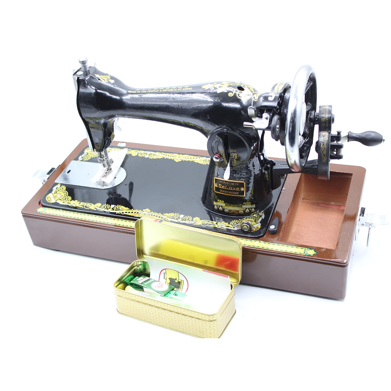Hand sewing machine, Sewing Machine Manual,Hand Crank Sewing Machine with crank handle Manual Mending For Bags/Clothes/Quilts/Coats