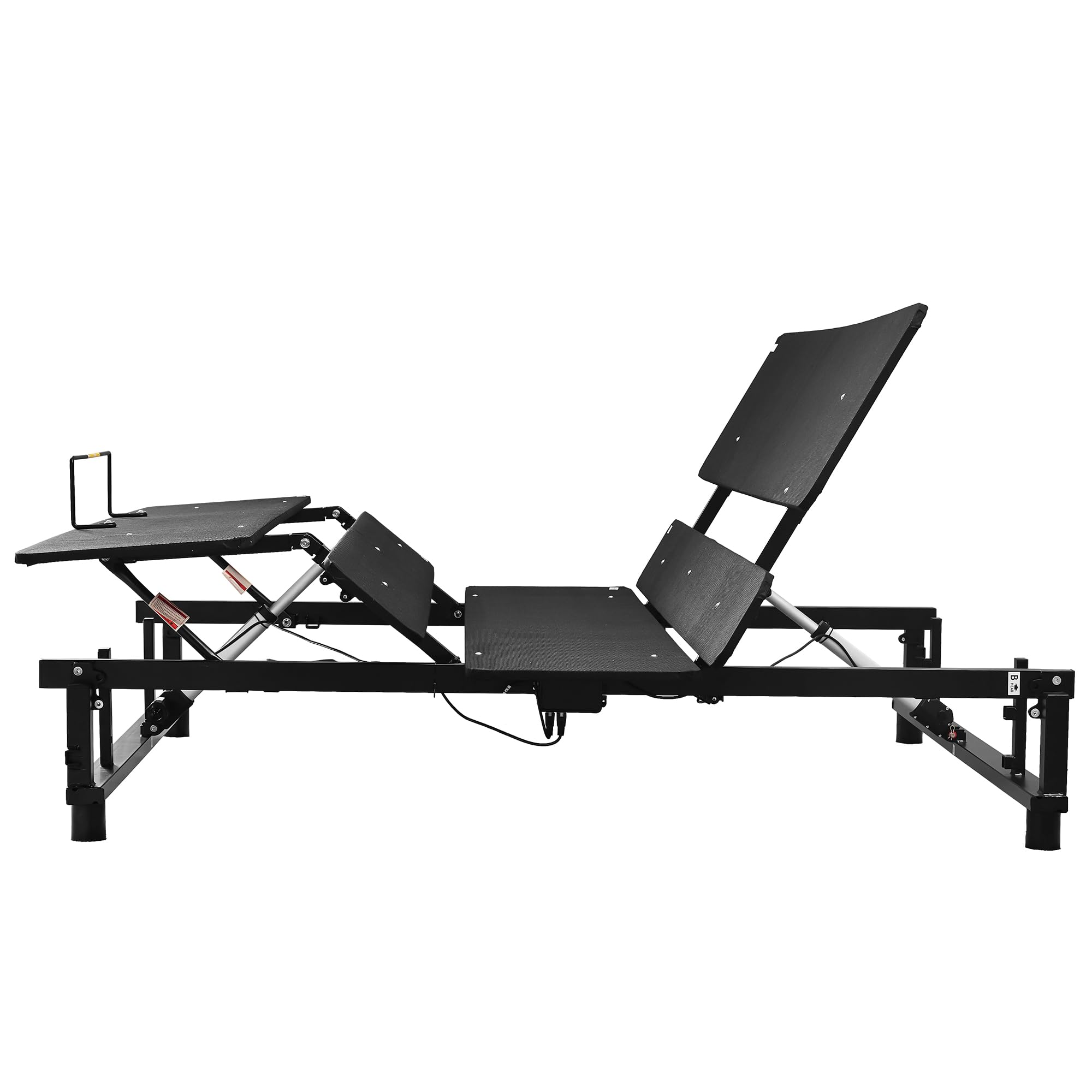 HBRR King Adjustable Bed Frame, Ergonomic Bed Base with Head and Foot Incline, Zero Gravity, Wireless Remote, Quiet Motor, Easy Tool Free Assembly, Black
