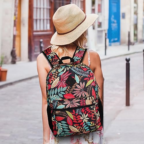 YAMTION Laptop Backpack Women,School Backpack Printing with USB Port for College Work Business Travel