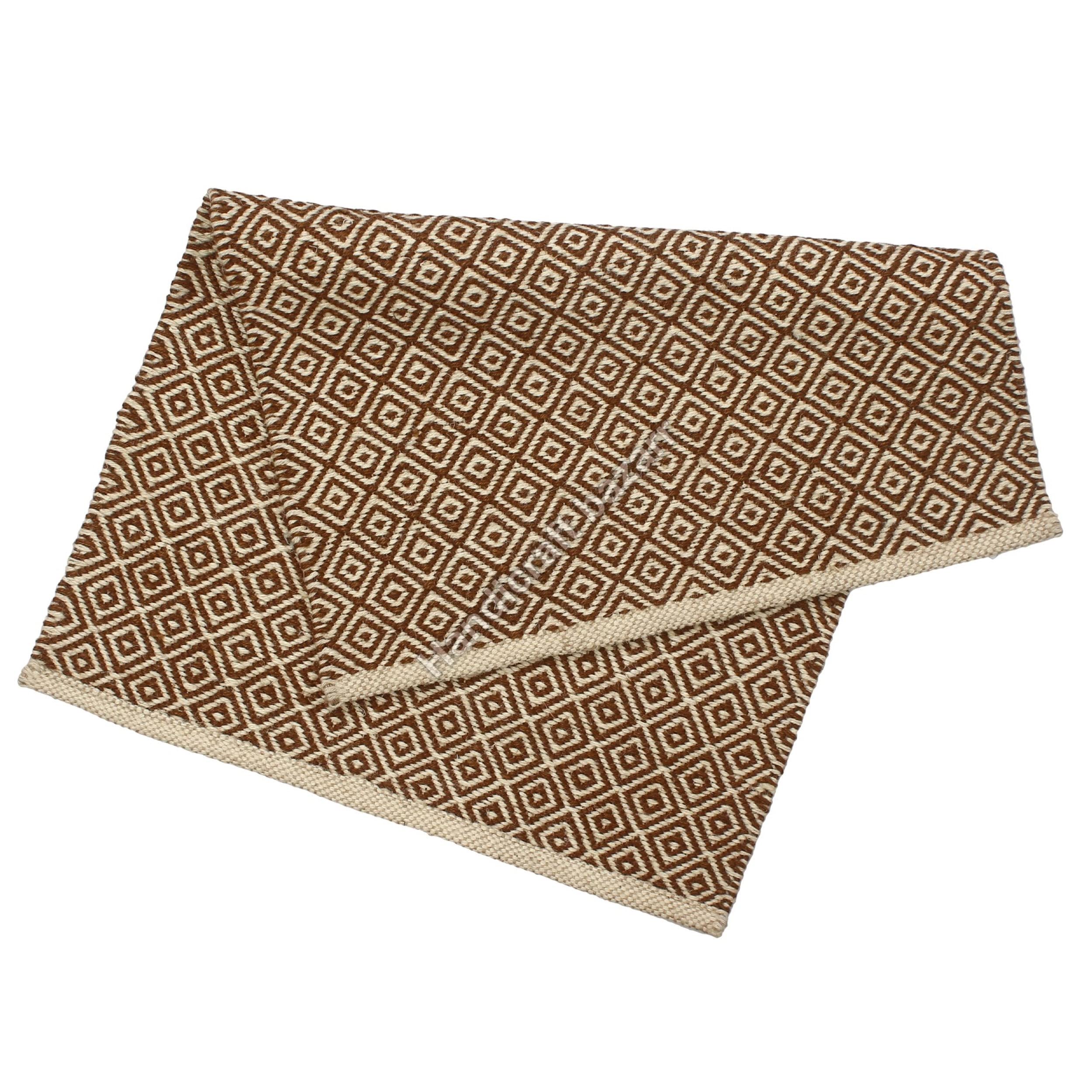 Handicraft Bazarr Jute Hamper Reversible Rug Dhurrie Throw Rug Floor Runner 2x3 Feet Living Room Rug Traditional Mat