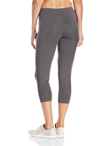 Hanes Women's Stretch Jersey Capri, Charcoal Heather, Small