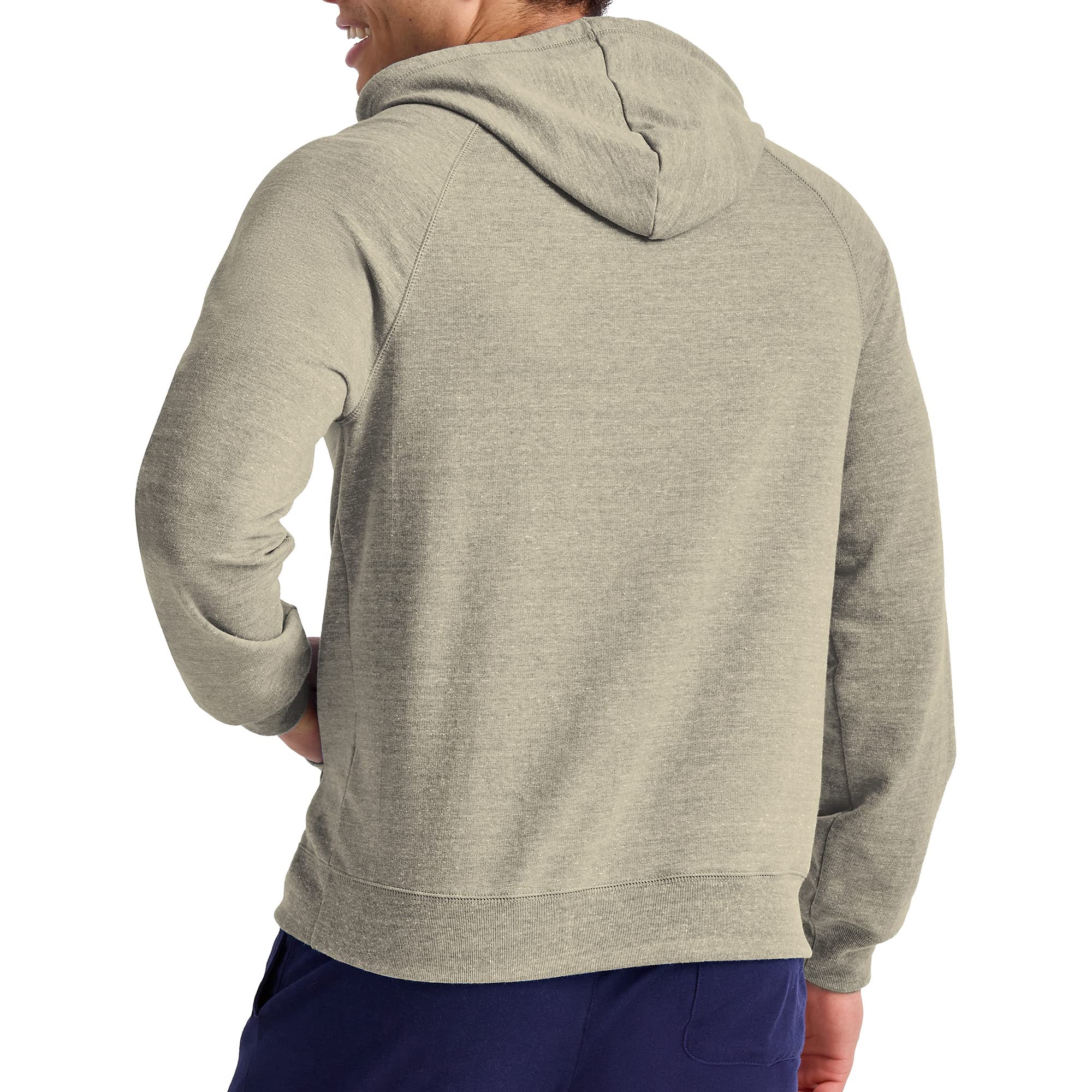 Hanes Men's French Terry Pullover Hoodie, Camouflage Green Pe Heather, Medium