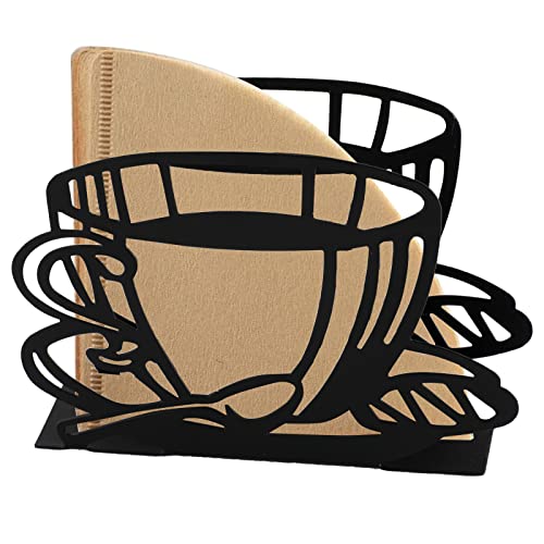 Stainless Steel Coffee Filter Holder Storage Container Coffee Organizer Station Coffee Bar Accessories Vertical Paper Towel Holder Restaurant Desktop Napkin Storage Rack