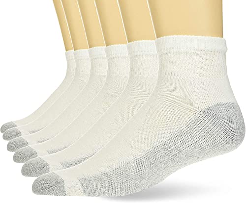 Hanes Ankle Socks, 12-pair Pack,White,shoe size:6-12
