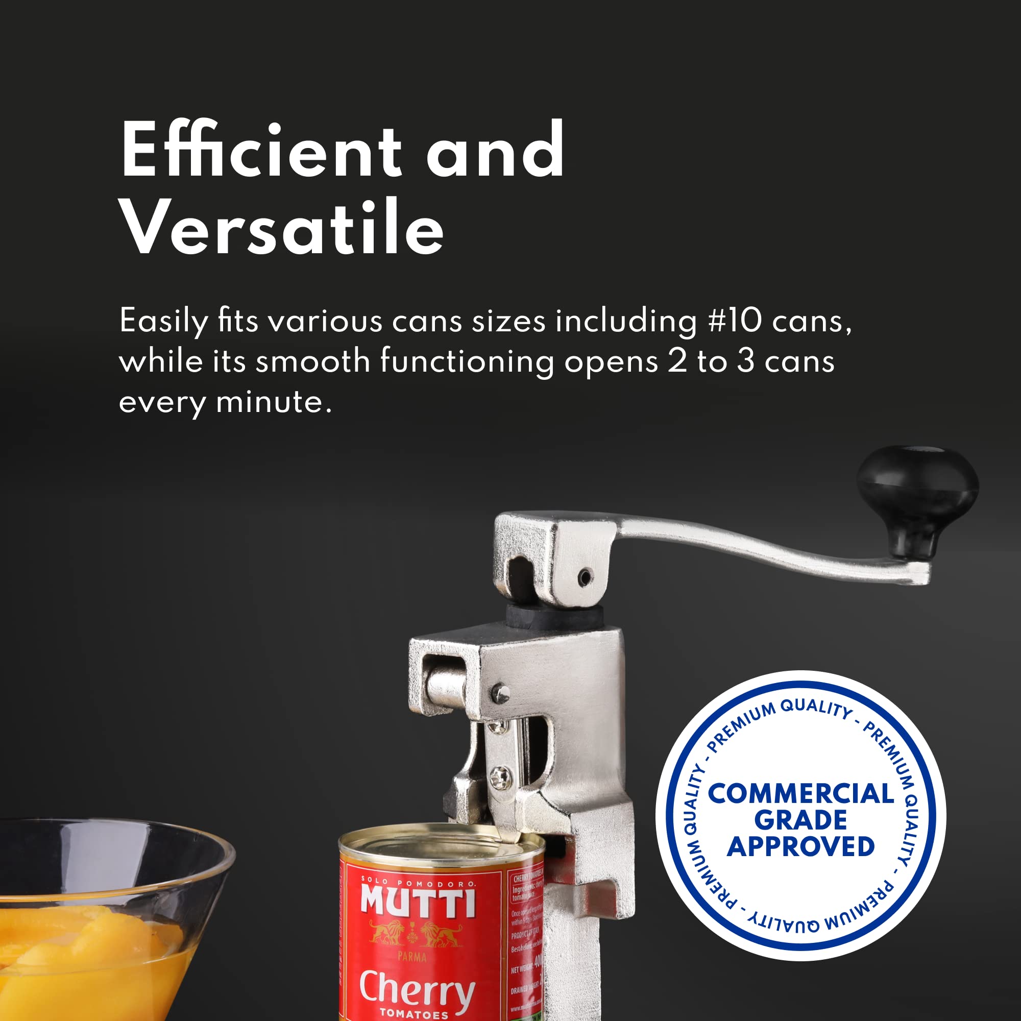 New Star Foodservice 7006841#1 Manual Table Can Opener with Plated Steel Base For Cans Up to 11β Tall