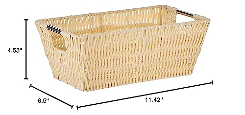 Whitmor Rattique Small Shelf Tote Latte (Pack of 2)