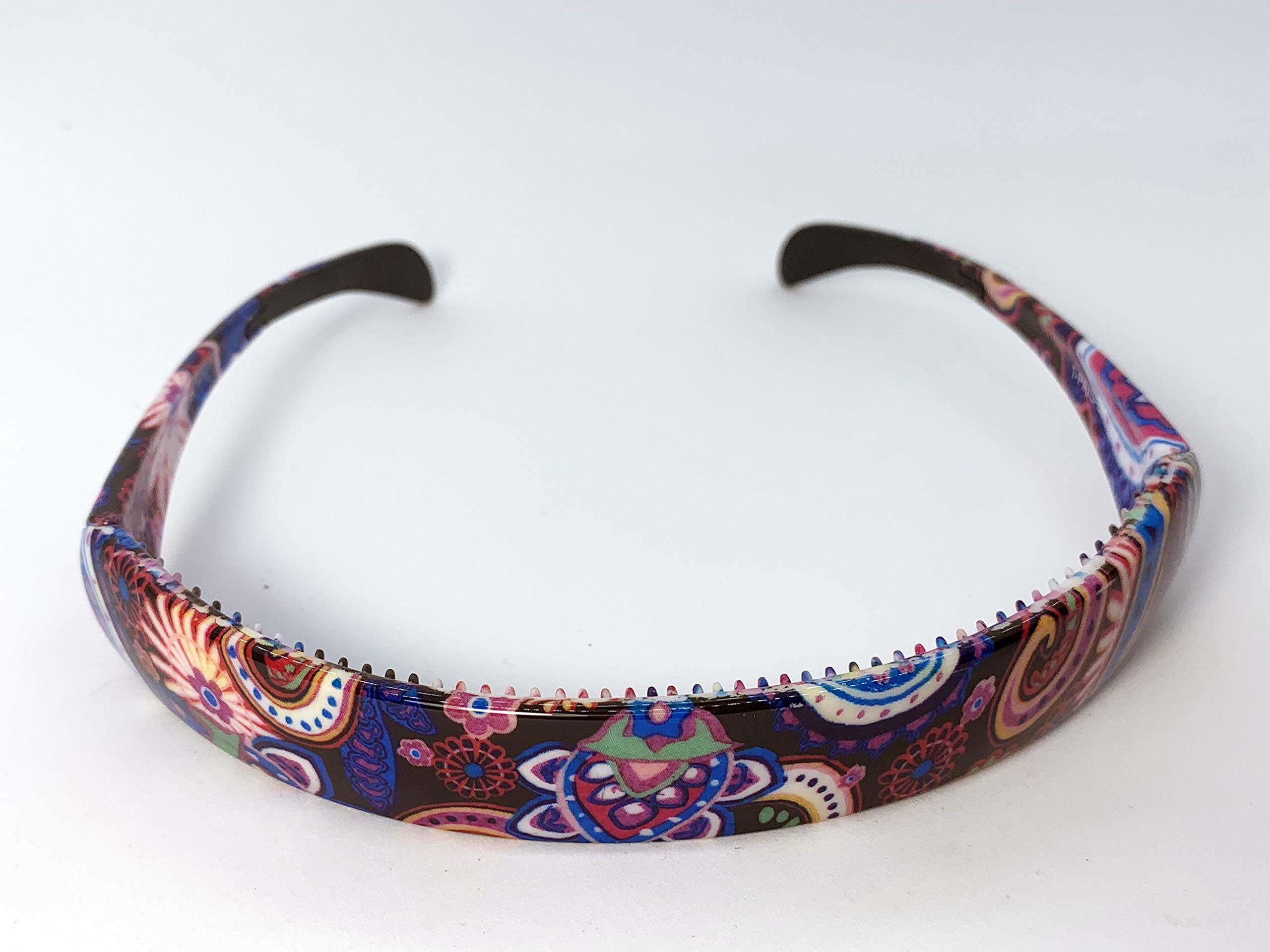 Hinged Headband fits like sunglasses providing lift and style without giving you a headache - by SqHair Band (Paisley), womens
