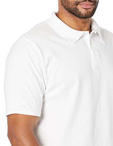 Hanes Mens Freshiq Polo Shirt, Men’s X-temp Moisture-wicking Performance, White, Large US