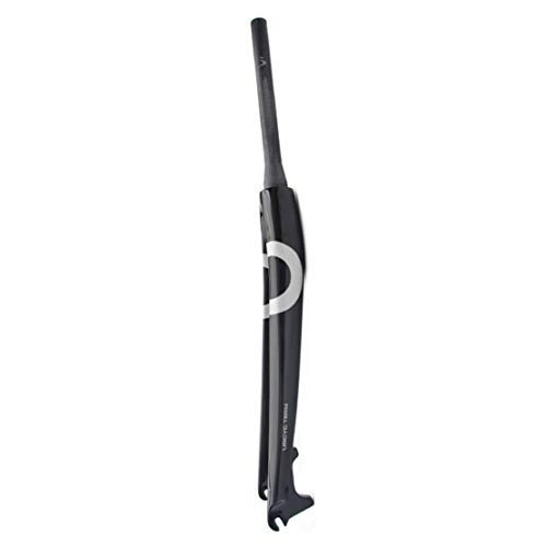 HIOD Bicycle Front Fork Bicycle Rigid Disc Brake Fork Cone Tube Mountain Bike Full Carbon Forks,White,27.5