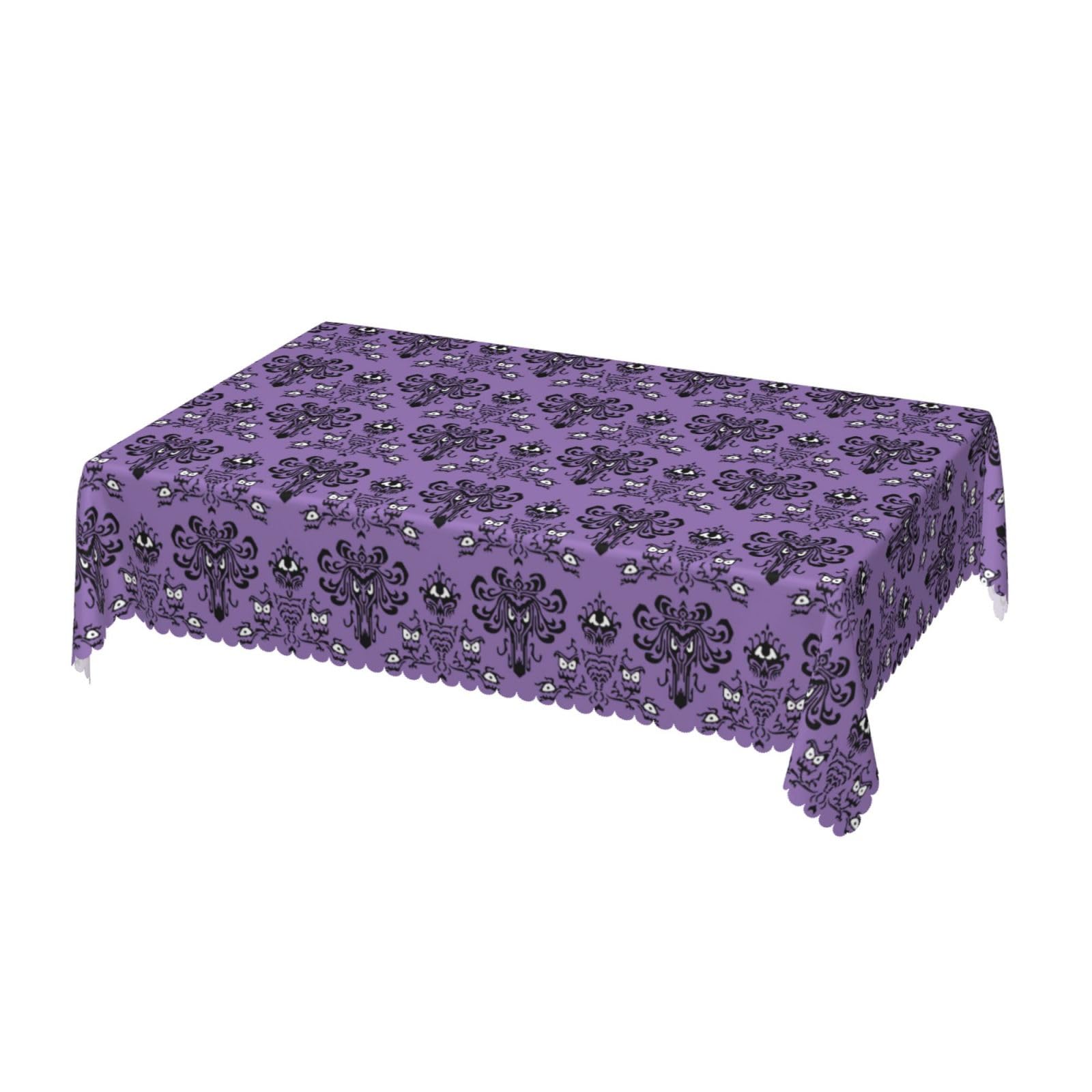 Haunted the Mansion Rectangle Tablecloth - 54 X 72 Inch - Water Resistant Spill Proof Washable Polyester Table Cloth Decorative Fabric Table Cover for Dining Table, Buffet Parties And Camping