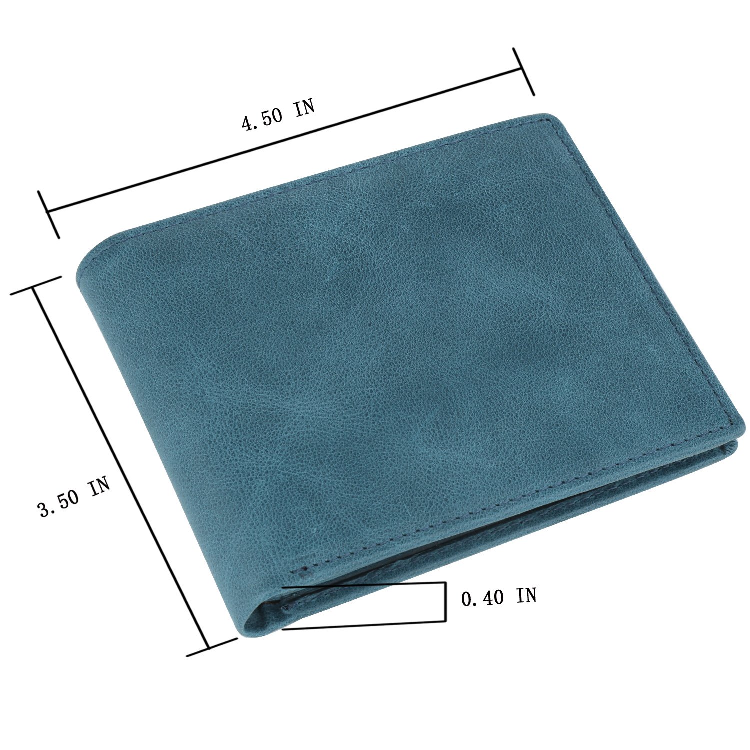 HIMI Wallets for Men - RFID Blocking Trifold Genuine Leather Wallet With 2 ID Window (Tan Black)