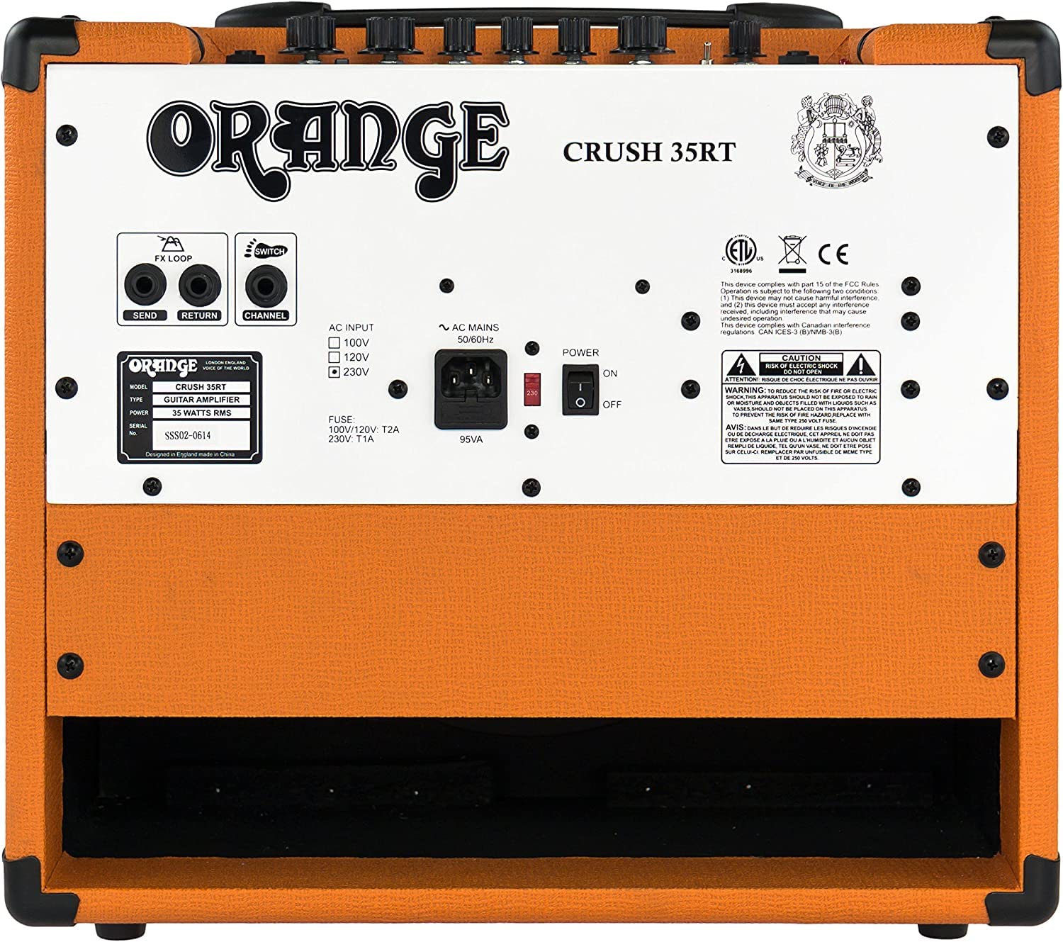 Orange Crush 35RT Guitar Combo Amplifier Bundle with Pig Hog 10ft Orange Woven Instrument Cable and Liquid Audio Polishing Cloth