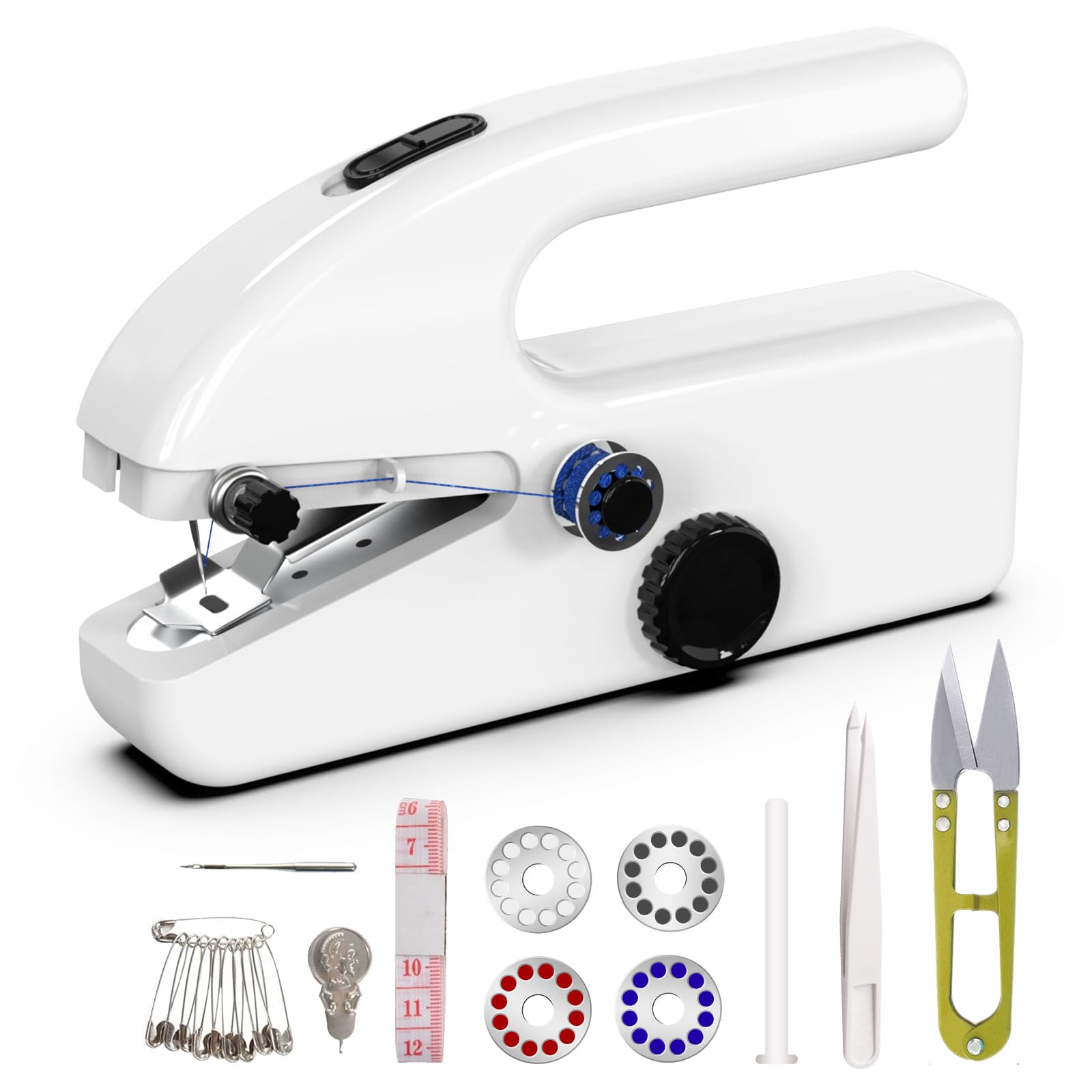 Handheld Sewing Machine,Two dear,Mini sewing machine,Easy to Use and Fast Stitch Suitable for Clothes,Fabrics, DIY Home Travel Electric Handheld Sewing Machine for Beginners