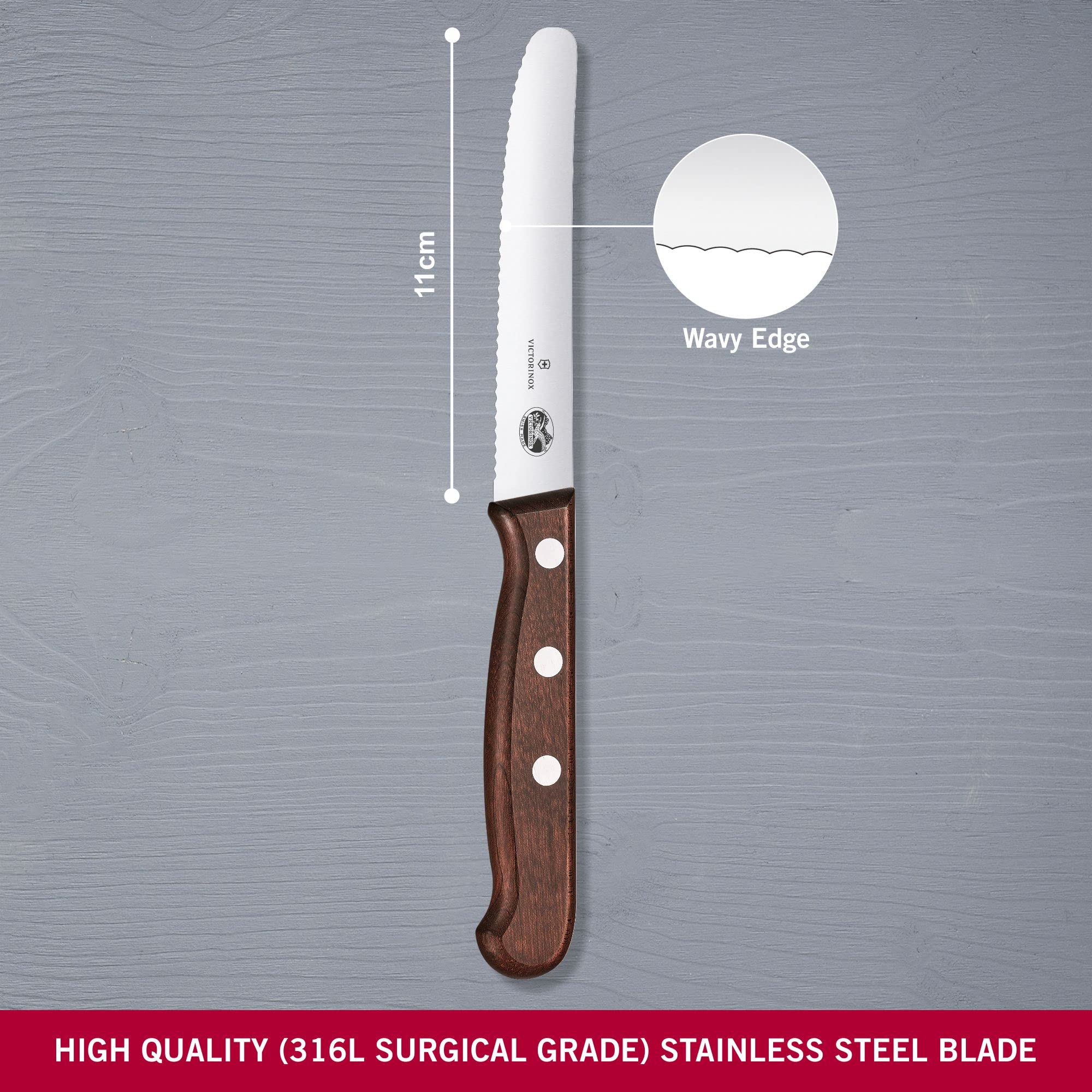 Victorinox Wood Tomato and Table 4.25-Inch Knife