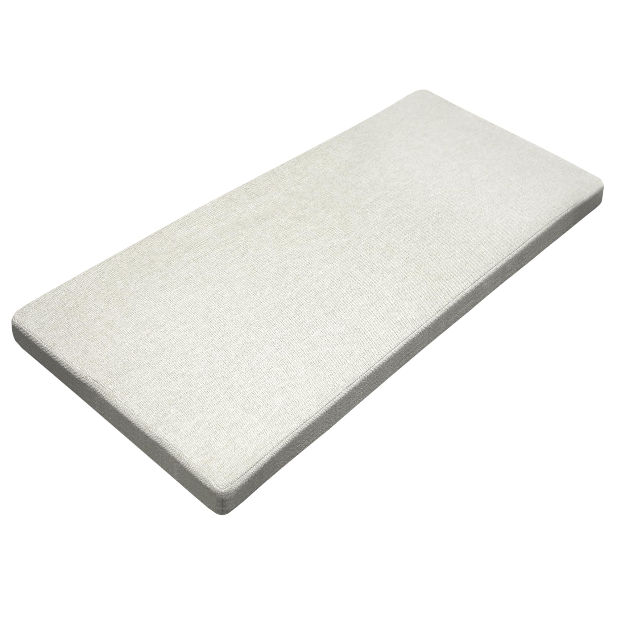 YOLOJSDI 36 Inch Classic Solid Indoor Bench Cushion, High-Density Foam Rectangle Bench Seat Cushion Pad with Non-Slip Bottom, Washable (Off White, 36x16x1.5in)