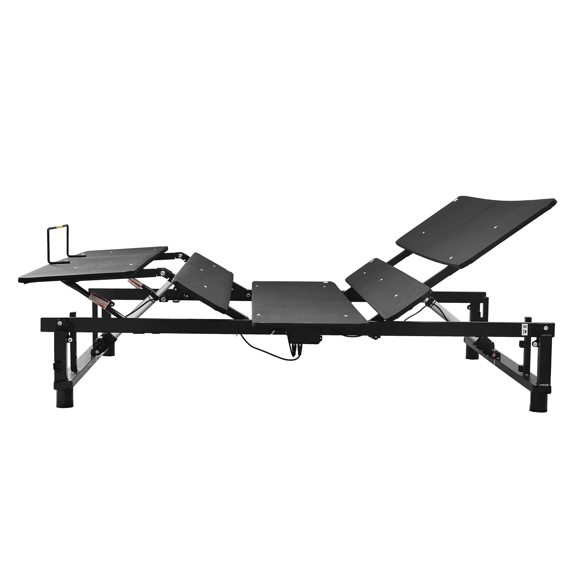 HBRR King Adjustable Bed Frame, Ergonomic Bed Base with Head and Foot Incline, Zero Gravity, Wireless Remote, Quiet Motor, Easy Tool Free Assembly, Black