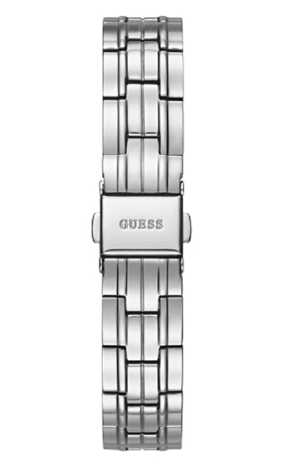 GUESS Women Quartz Watch with Stainless Steel Strap, Silver, 14 (Model: U0989L9)