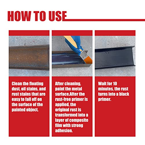 XMZWD Rayhong car Rust Free Agent Conversion Agent Primer Loose Rust Bolt Home Precision Metal Parts refurbishment Prevent Rust Spread Safe and Effective Long-Lasting Care Multi-Purpose